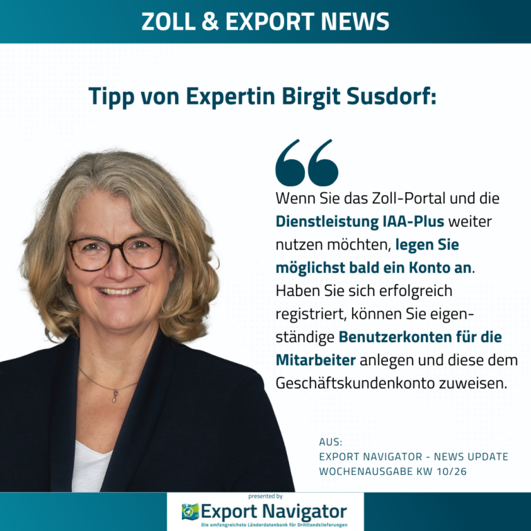 Ab 17. März: IAA-Plus nur noch über Zoll-Portal - ZOLEX